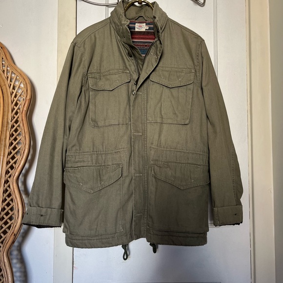 Faherty | Jackets & Coats | Faherty Green Military Jacket | Poshmark